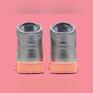 Nike | Shoes | The Air Jordan Mid Metallic Silver For Girls Adds A ...